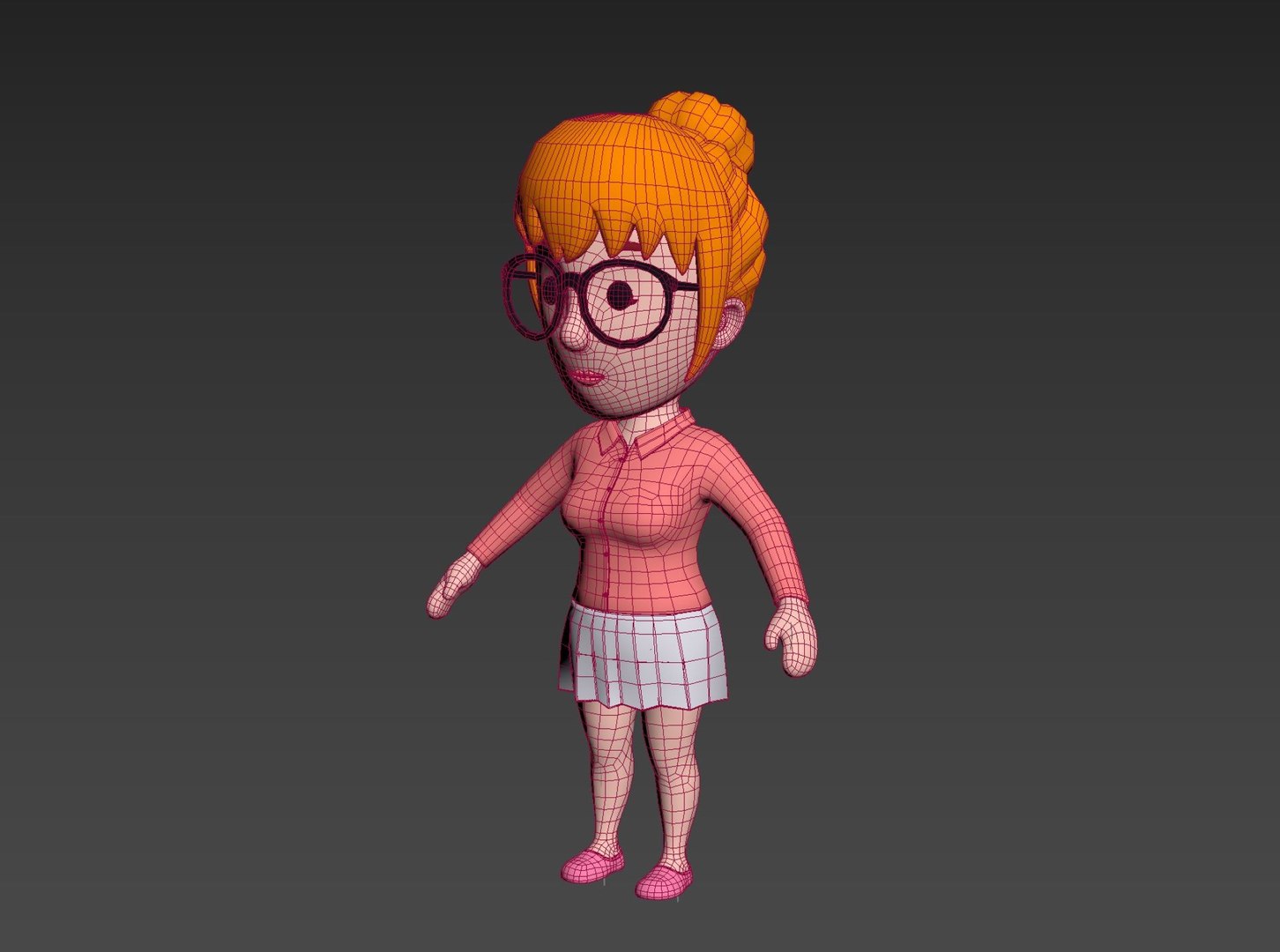 Cartoon Female Character Rigged 021 Model - TurboSquid 2374631