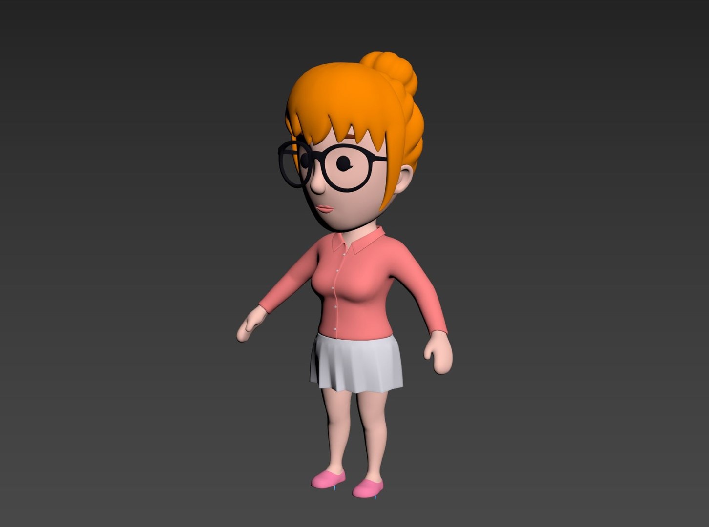 Cartoon Female Character Rigged 021 Model - TurboSquid 2374631