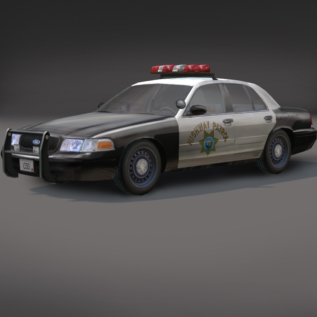 Highway Car Wheel Police 3d Model