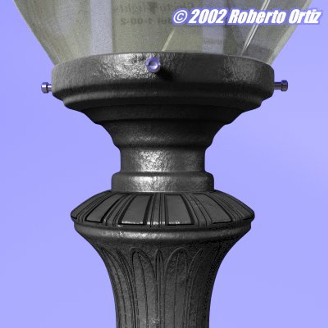 3d Model Acorn Style Street Light