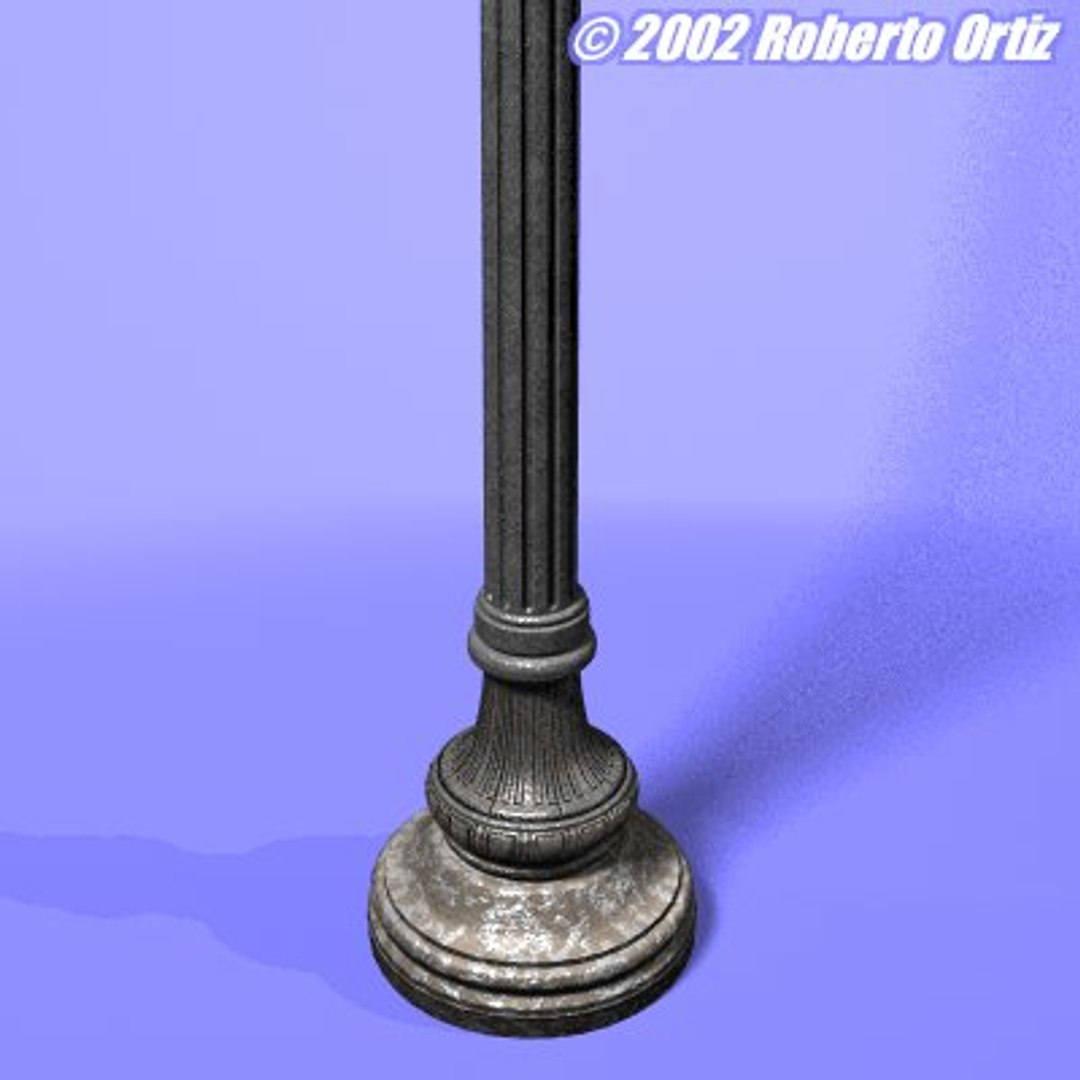 3d Model Acorn Style Street Light