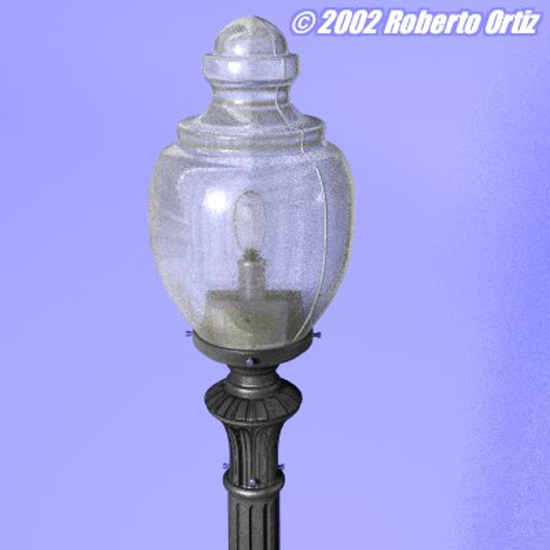 3d Model Acorn Style Street Light