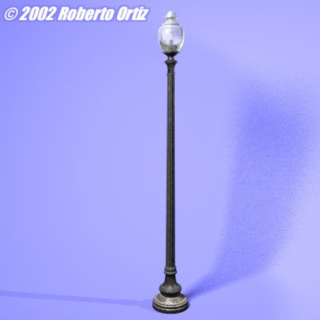 3d Model Acorn Style Street Light