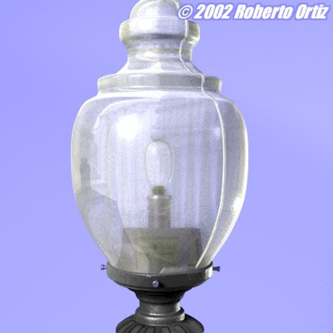 3d Model Acorn Style Street Light