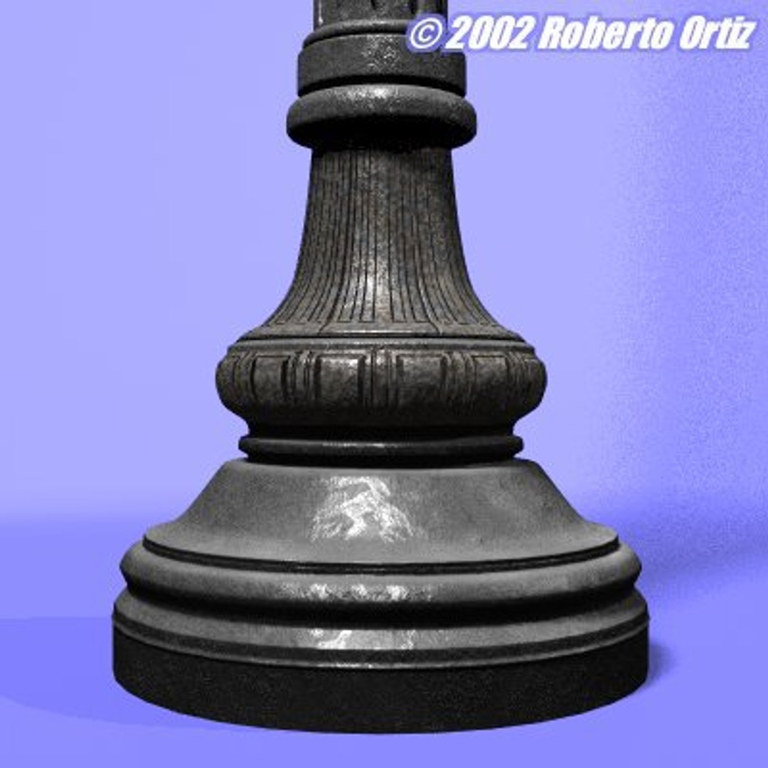 3d Model Acorn Style Street Light