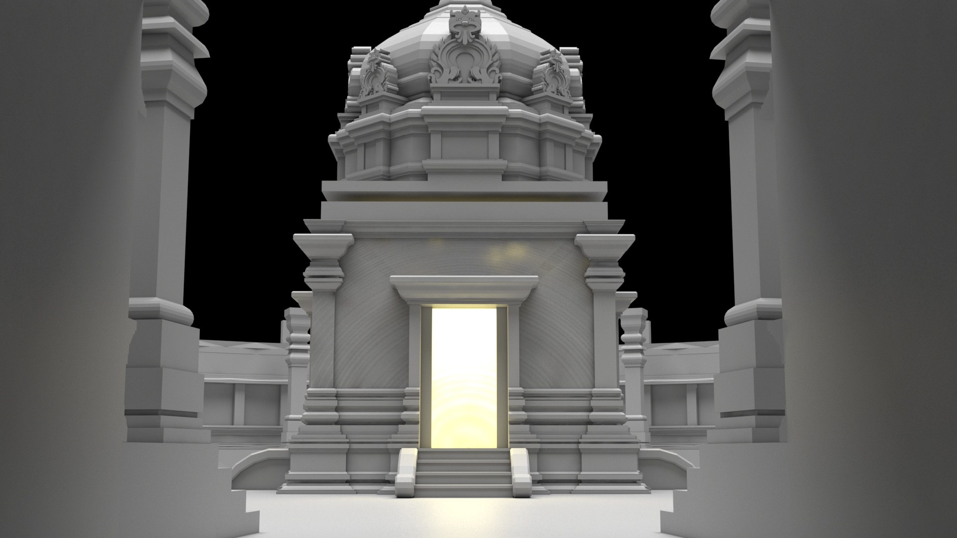 Circular Shiva Temple With Around 64 Gods 3D - TurboSquid 1821601