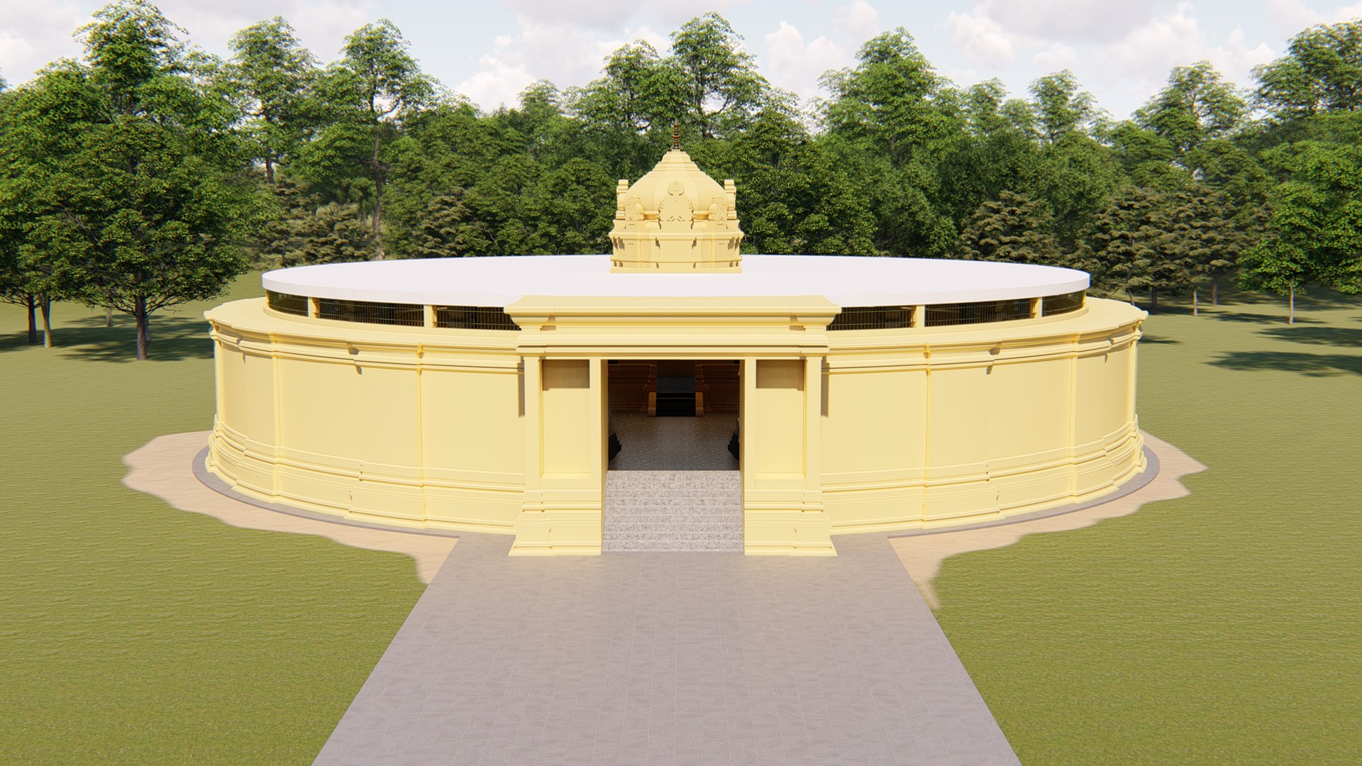 Circular Shiva Temple With Around 64 Gods 3D - TurboSquid 1821601