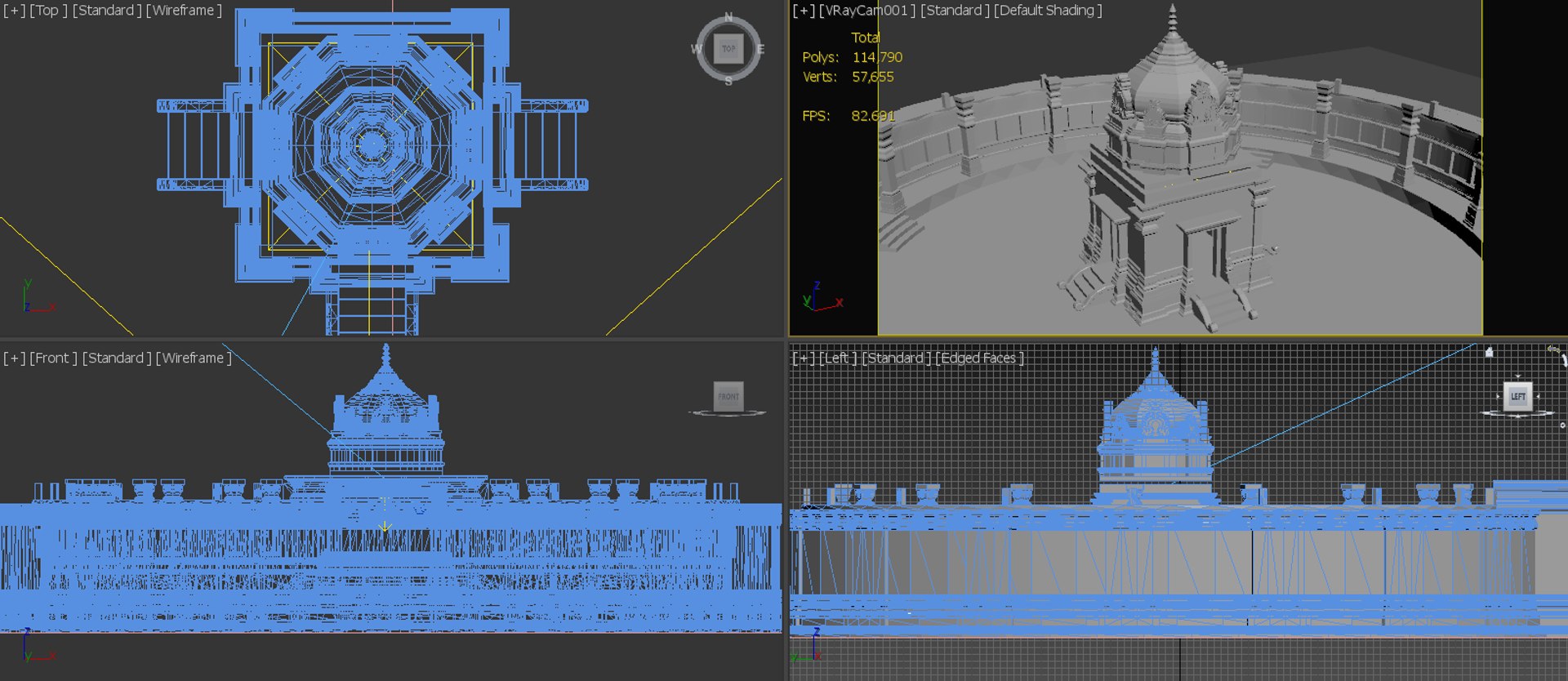 Circular Shiva Temple With Around 64 Gods 3D - TurboSquid 1821601