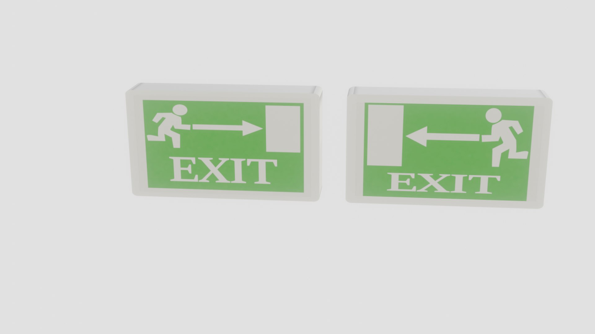 Exit Sign Collection 3D Model - TurboSquid 2249350