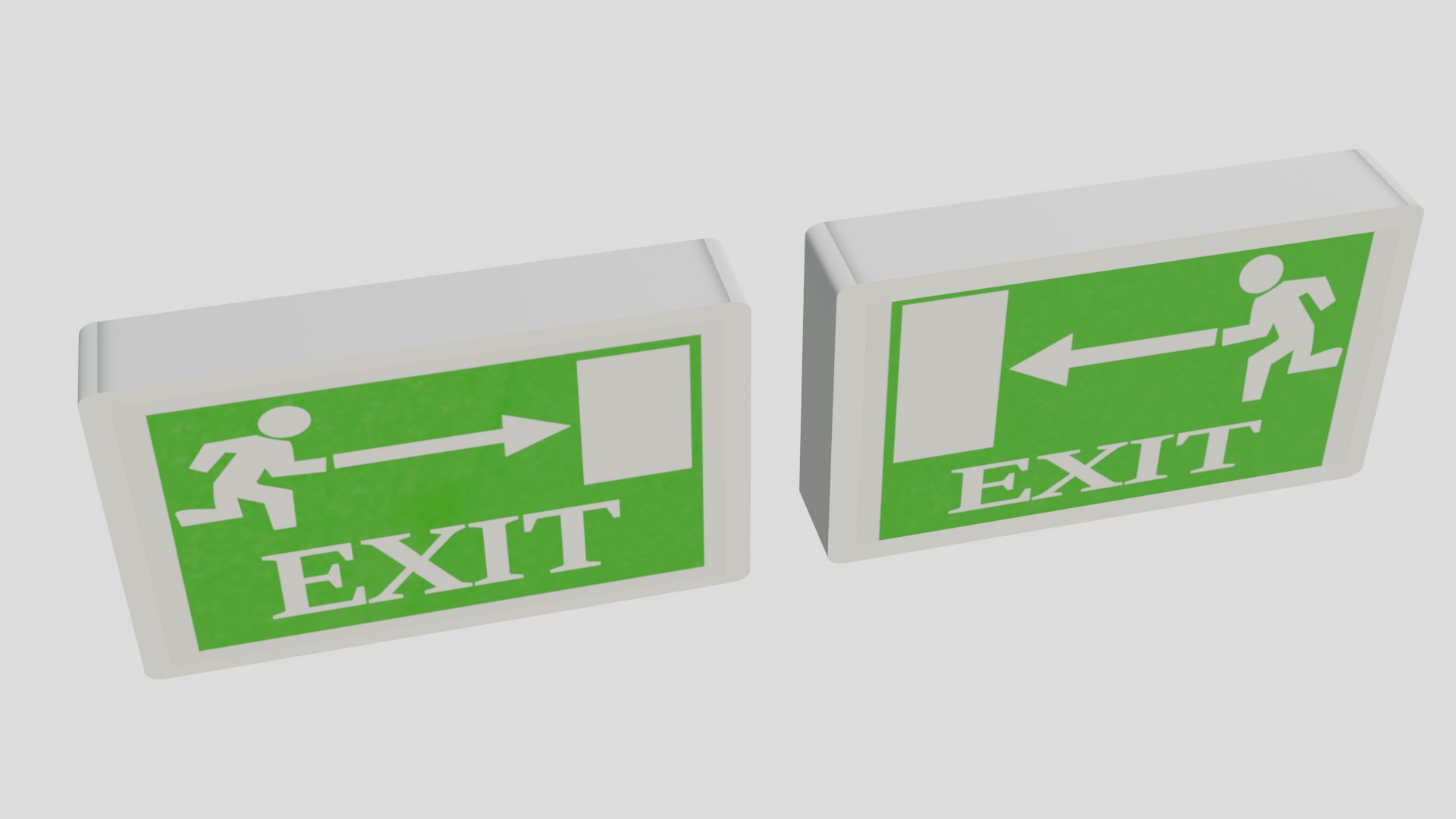 Exit Sign Collection 3D Model - TurboSquid 2249350