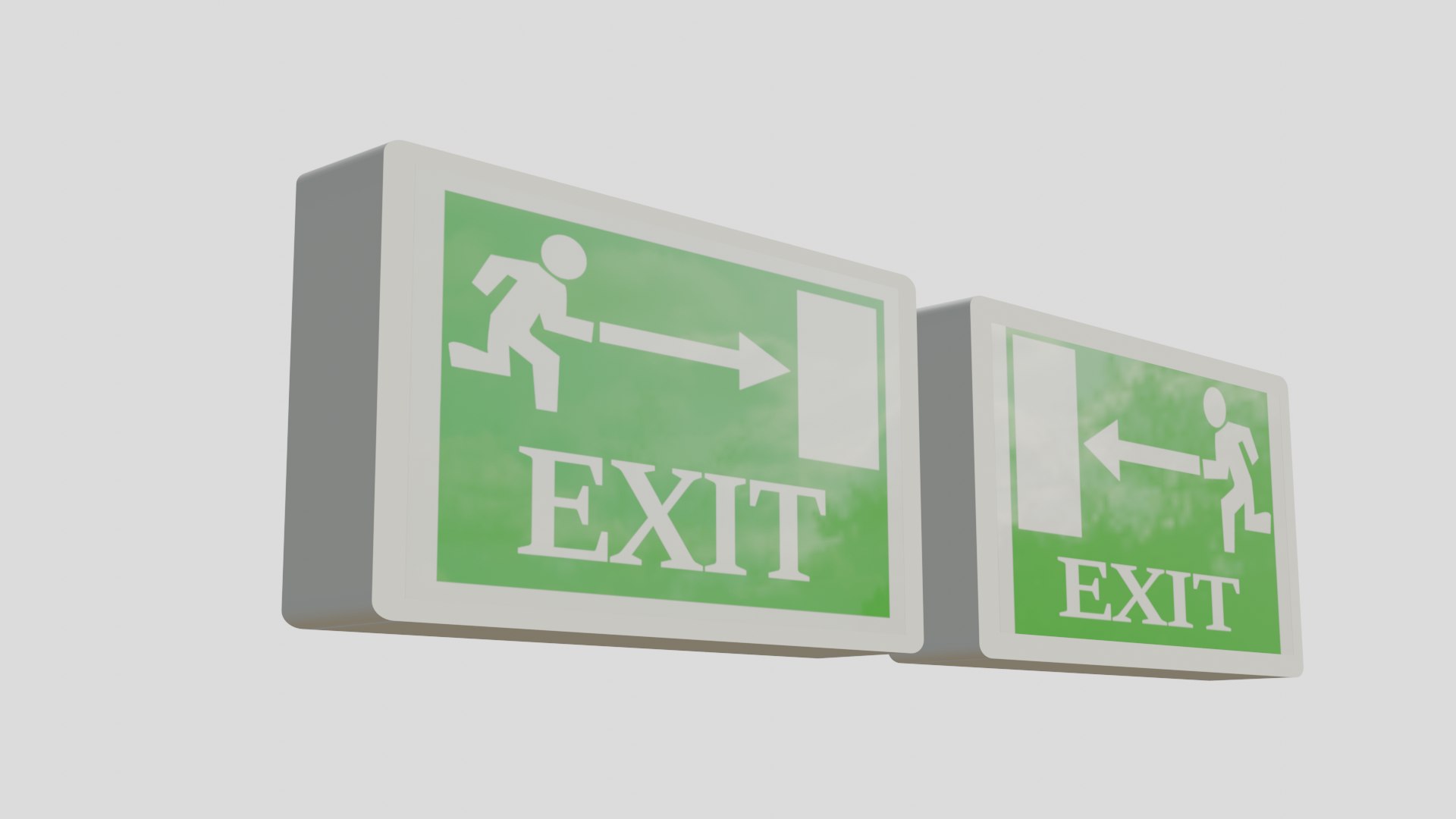 Exit Sign Collection 3D Model - TurboSquid 2249350