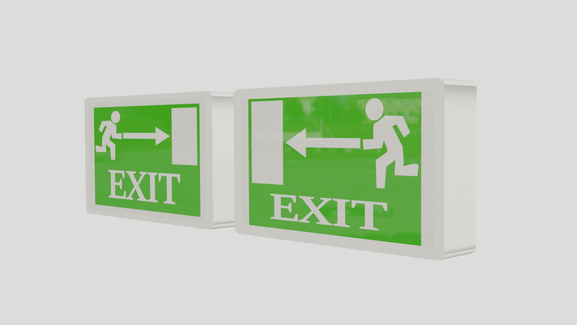 Exit Sign Collection 3D Model - TurboSquid 2249350