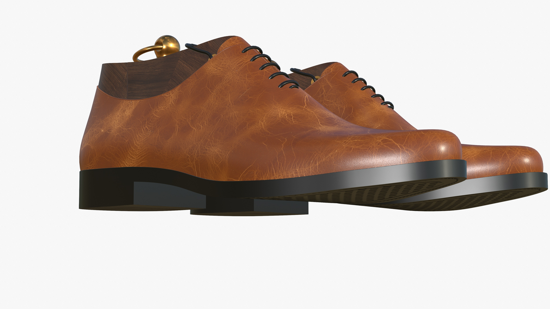 Realistic Shoes Leather Yellow 3D model - TurboSquid 1932442