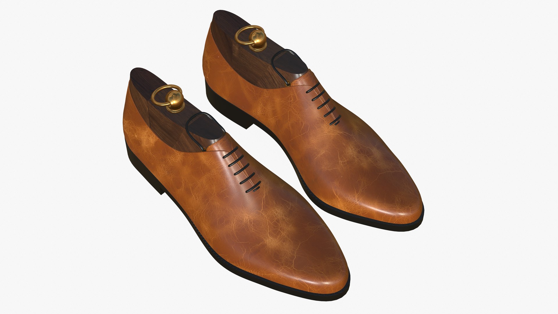 Realistic Shoes Leather Yellow 3D Model - TurboSquid 1932442