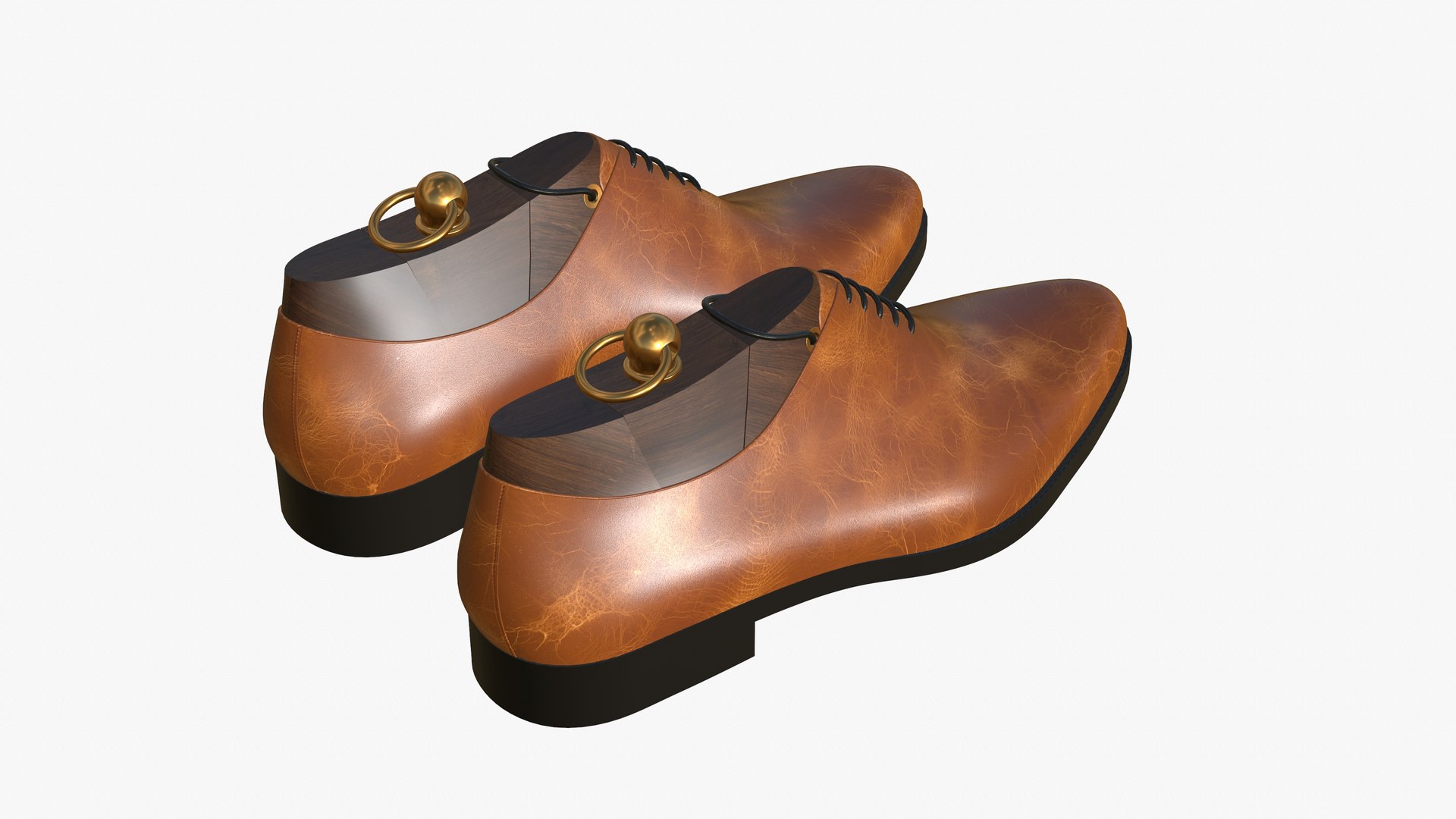 Realistic Shoes Leather Yellow 3D Model - TurboSquid 1932442