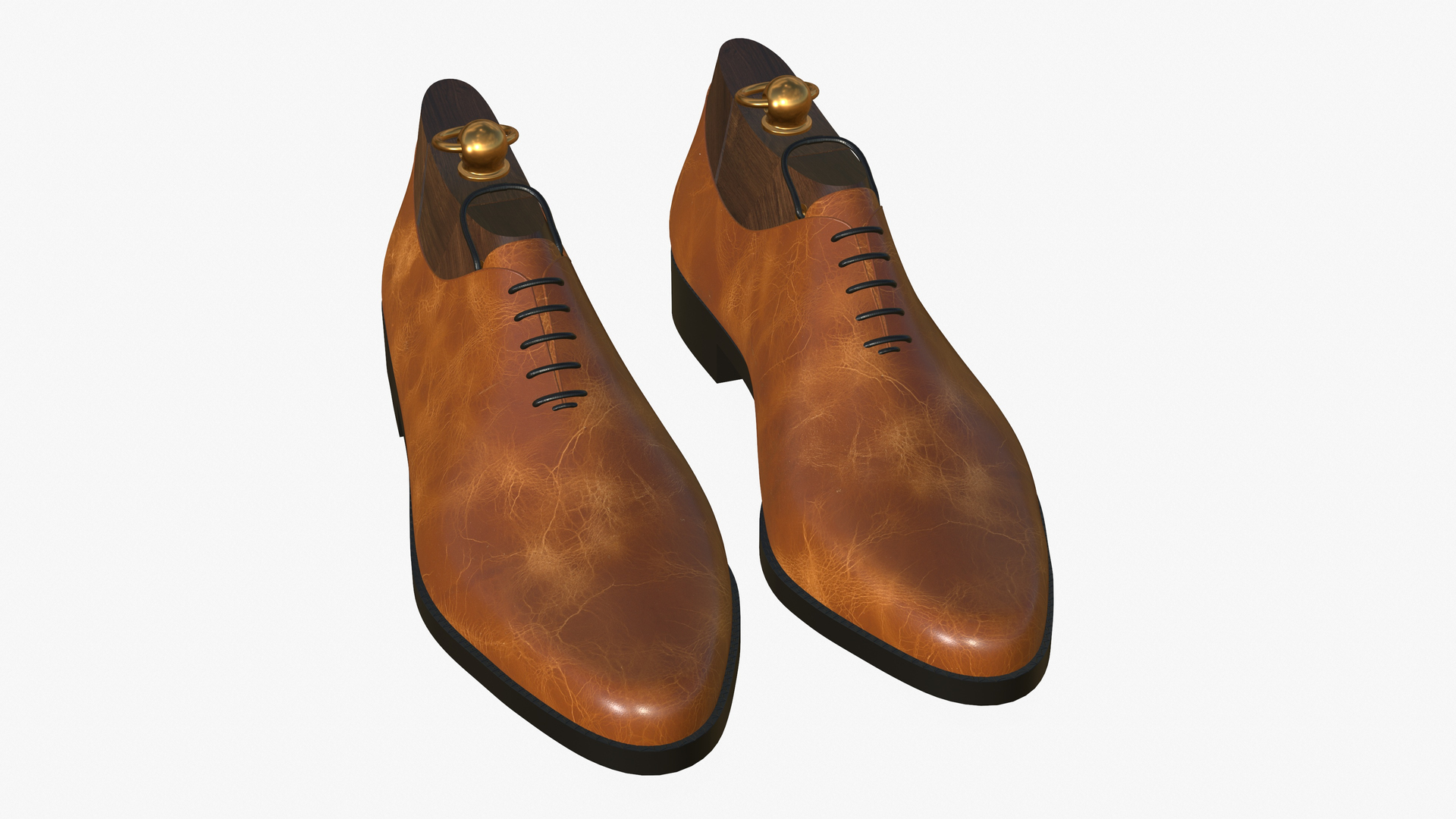 Realistic Shoes Leather Yellow 3D model - TurboSquid 1932442