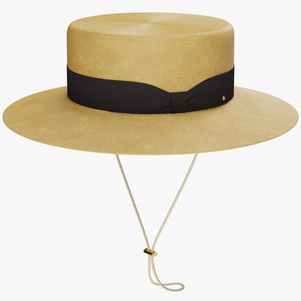 modelo 3d Straw Boater Hat - TurboSquid 2011711