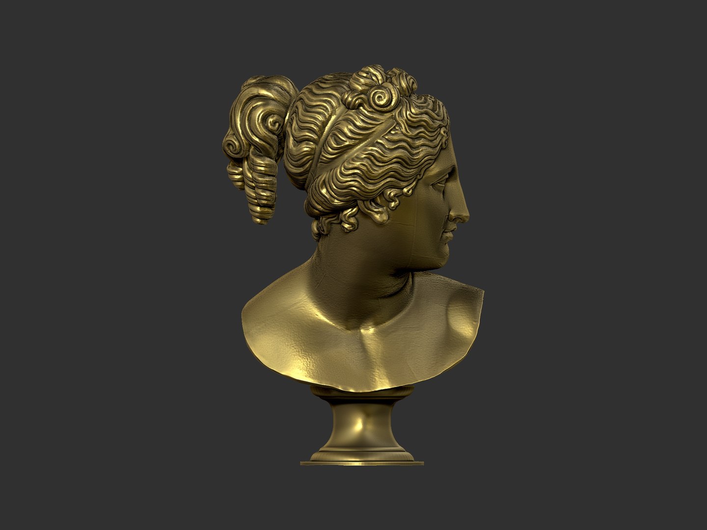 Antique Classic Bust Of A Woman 3D Model - TurboSquid 2243717