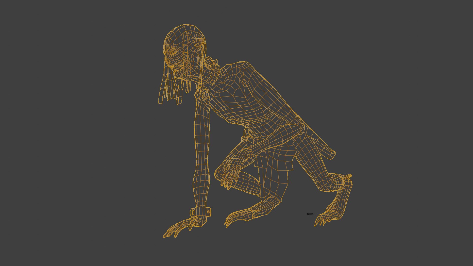 3D Ghoul Animated Lowpoly - TurboSquid 1793339