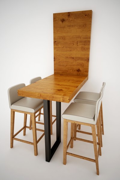 Bar table 3D model - TurboSquid 1235129