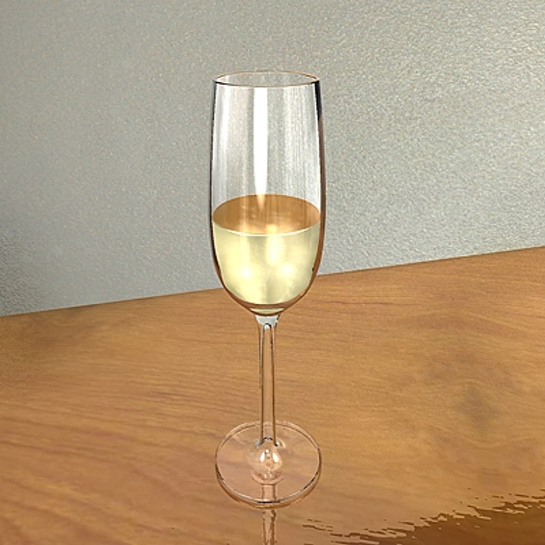 3d Model Champagne Glass