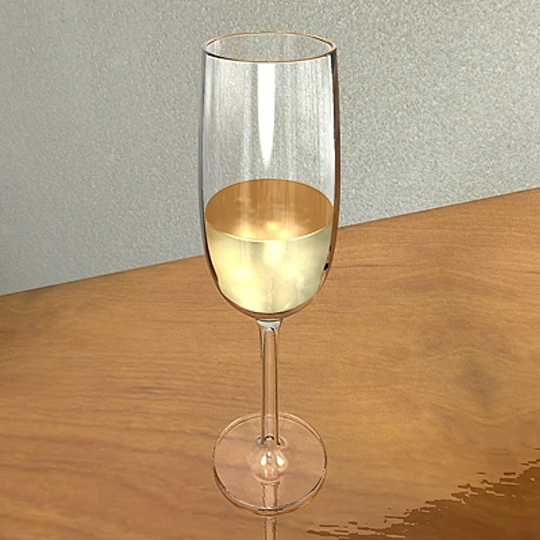 3d Model Champagne Glass
