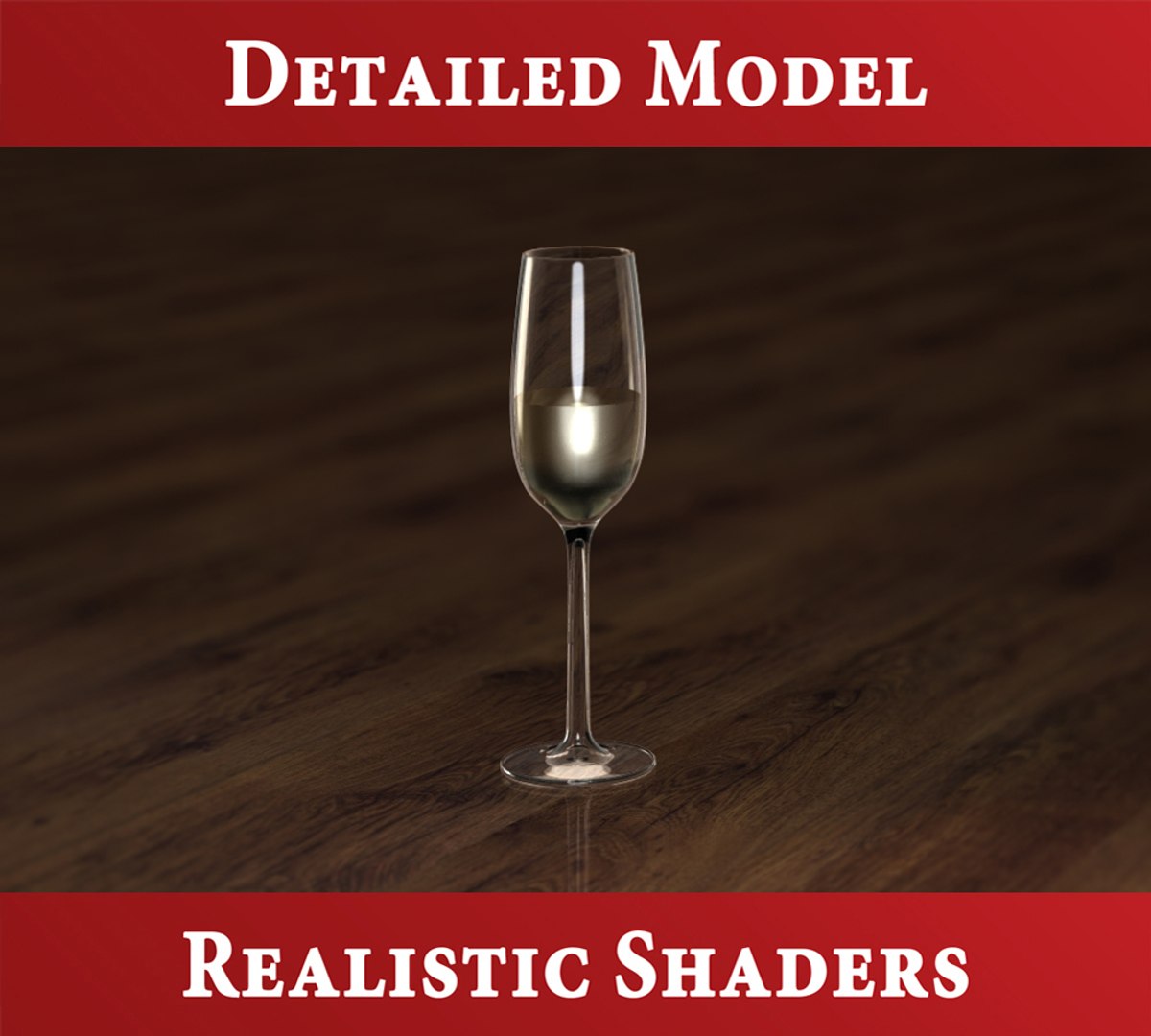 3d Model Champagne Glass