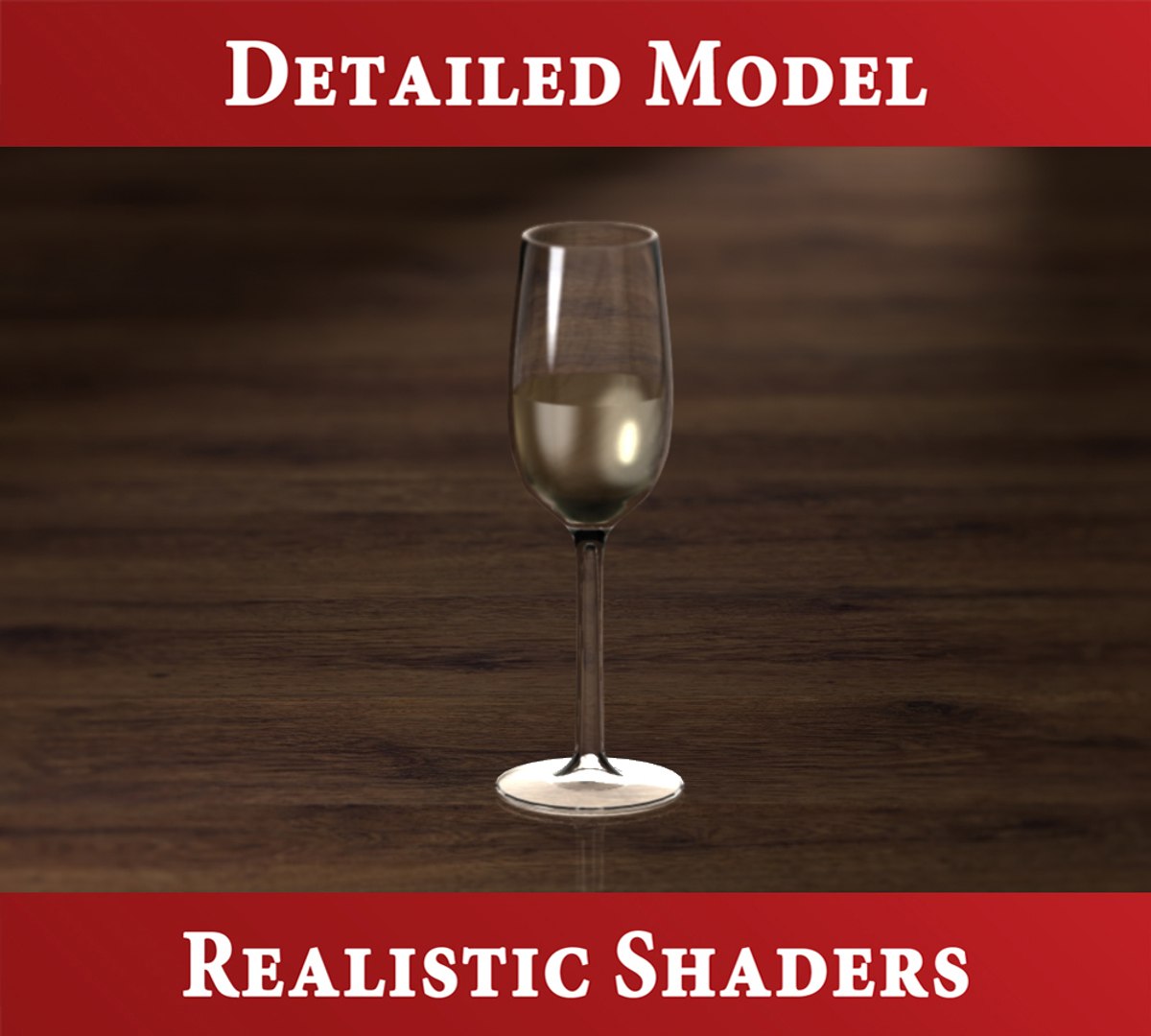 3d Model Champagne Glass