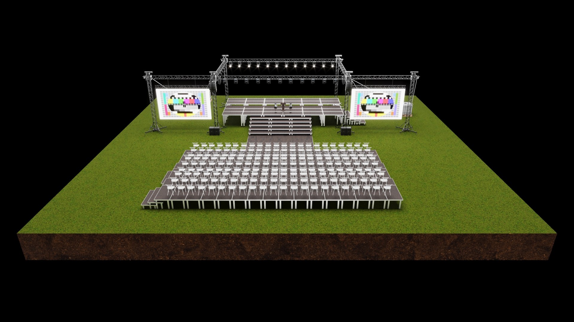 Concert Stage Design 3D - TurboSquid 2144141