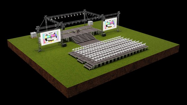 modelo 3d Diseño de escenario de concierto - TurboSquid 2144141