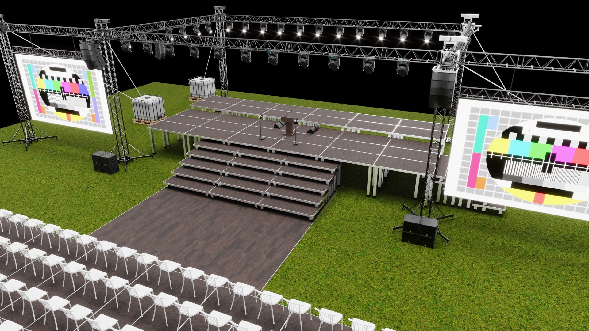 Concert Stage Design 3D - TurboSquid 2144141