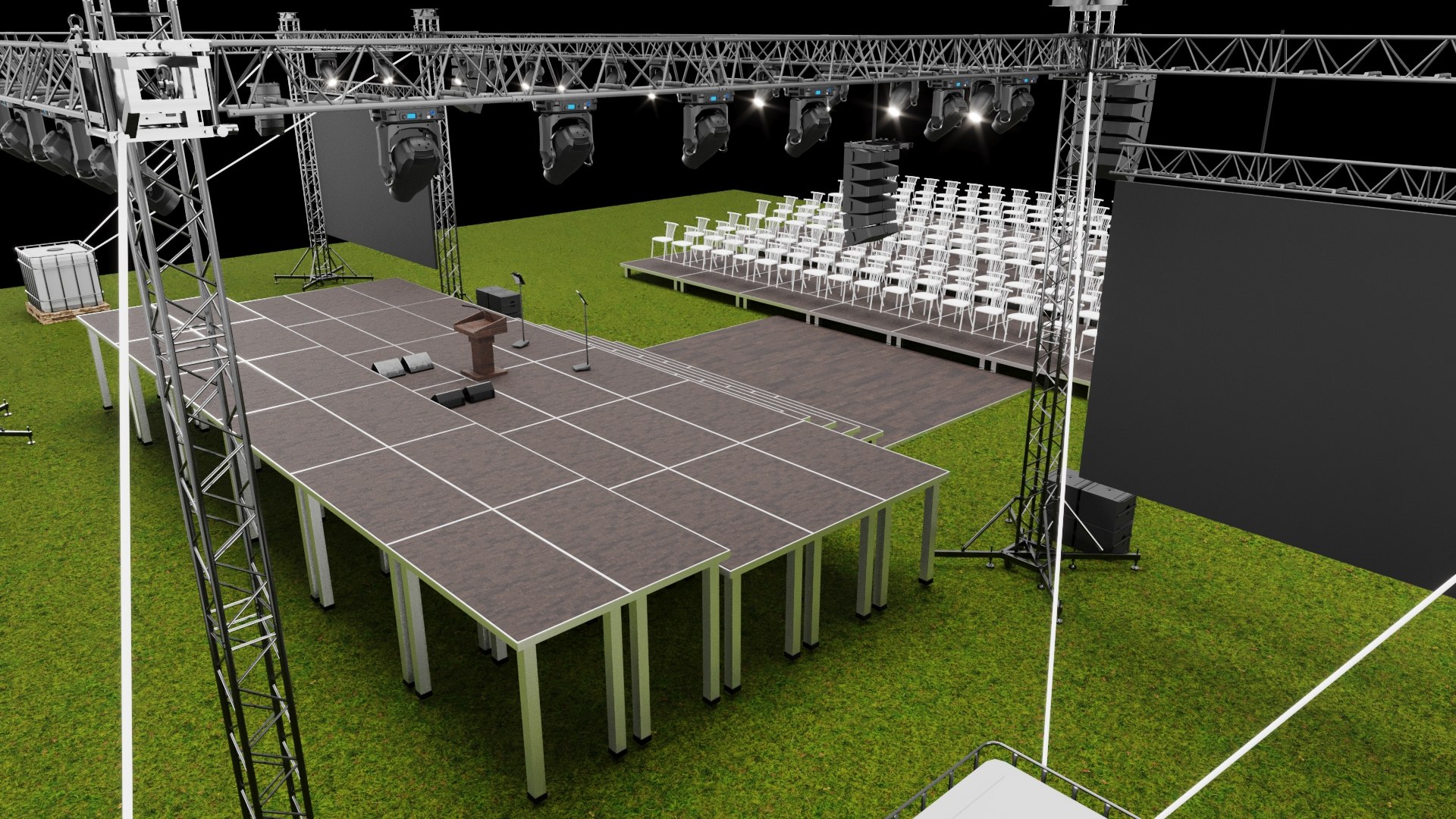 Concert Stage Design 3D - TurboSquid 2144141