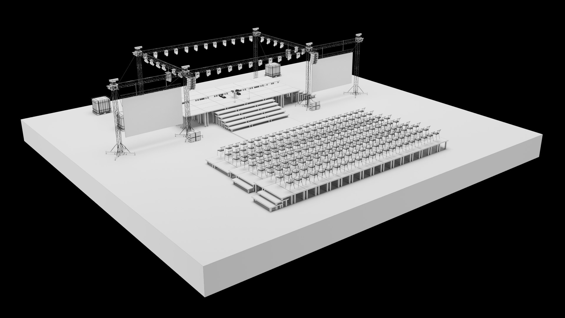 Concert Stage Design 3D - TurboSquid 2144141