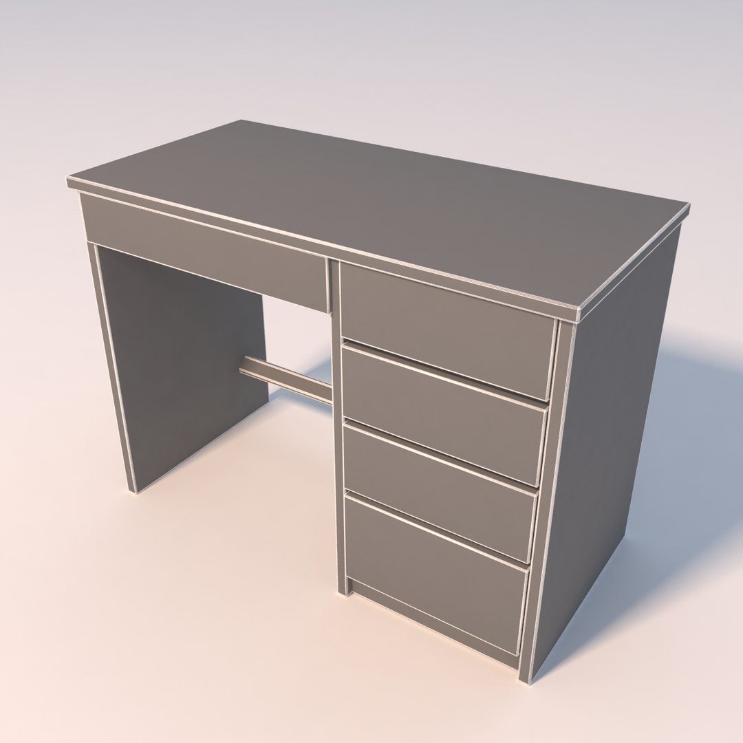 3ds max small wooden desk