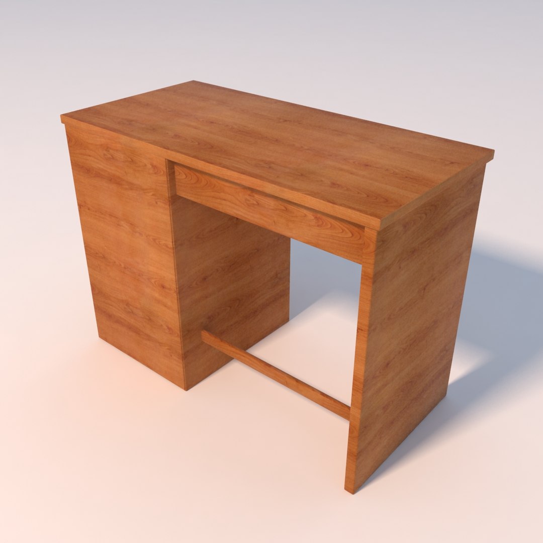 3ds max small wooden desk