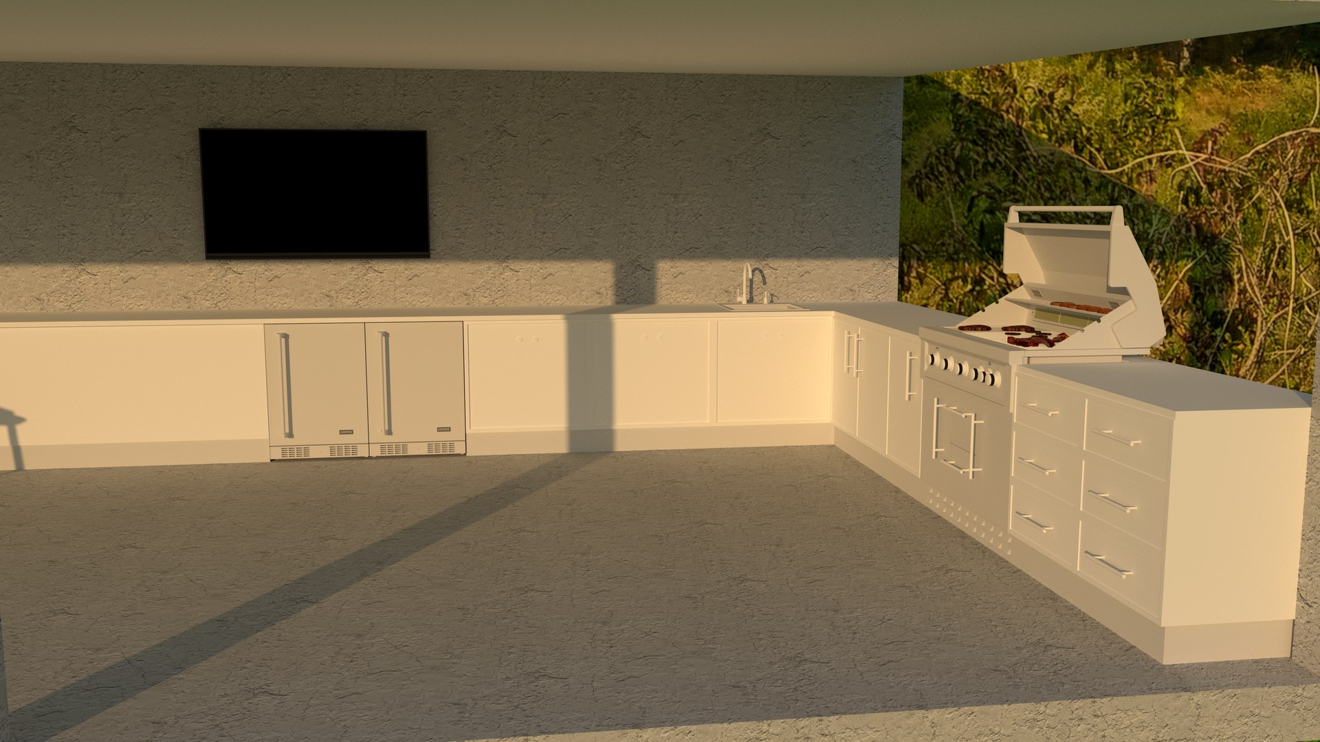 3D Outdoor Kitchen Model - TurboSquid 2068420