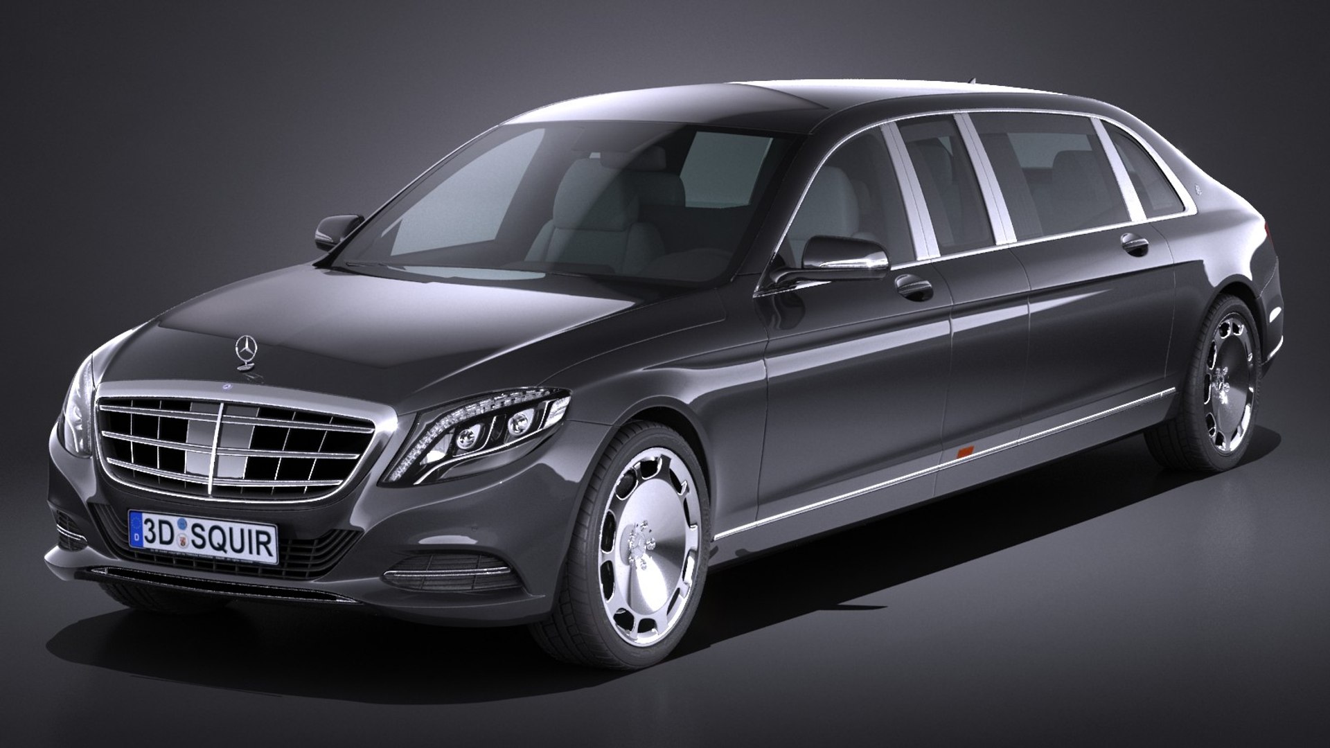 3d model mercedes s600 pullman