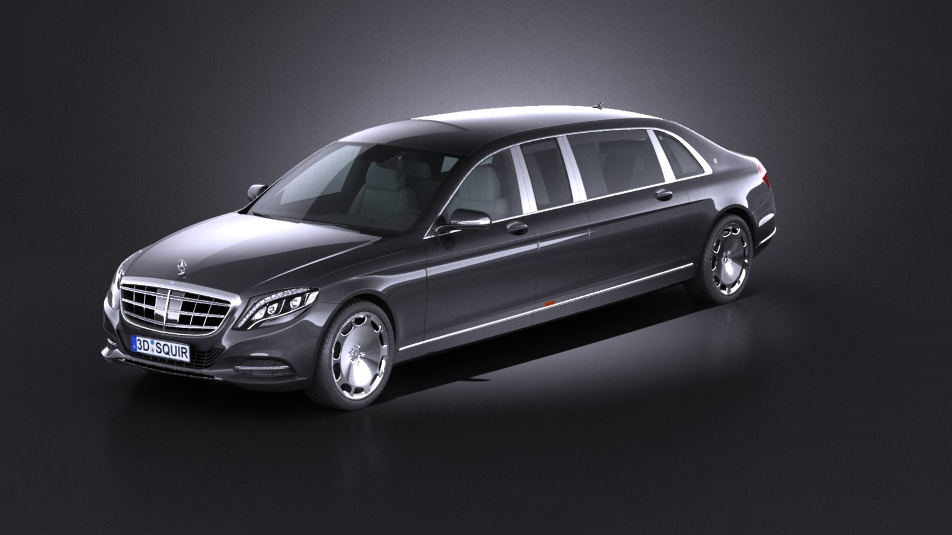 3d model mercedes s600 pullman