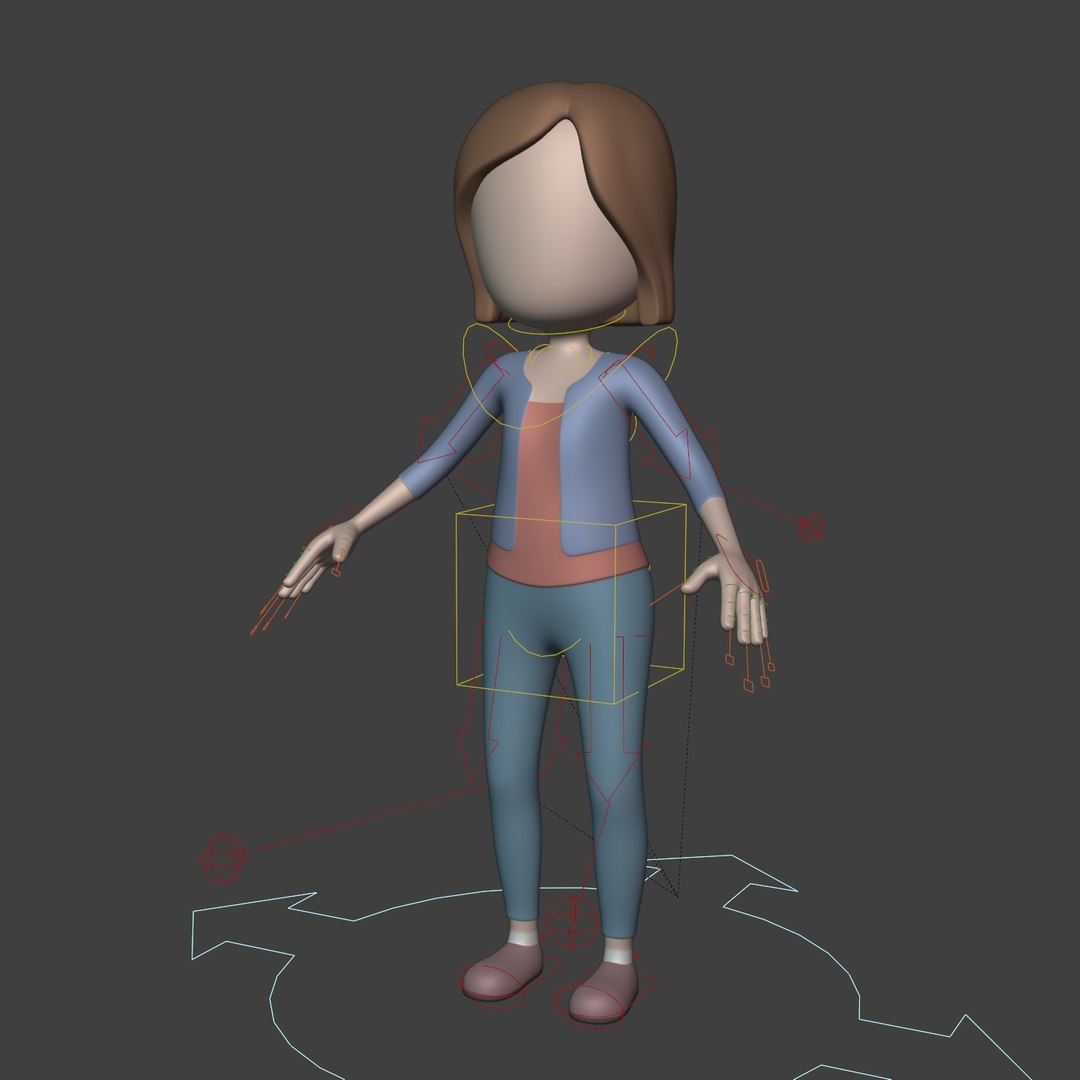 Cartoon Stickman Based Model - TurboSquid 1561952