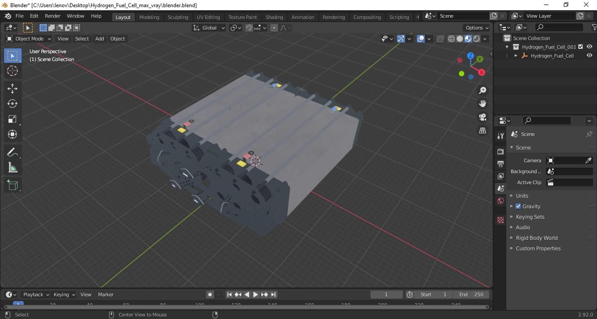 Hydrogen Fuel Cell 3D Model - TurboSquid 2269715