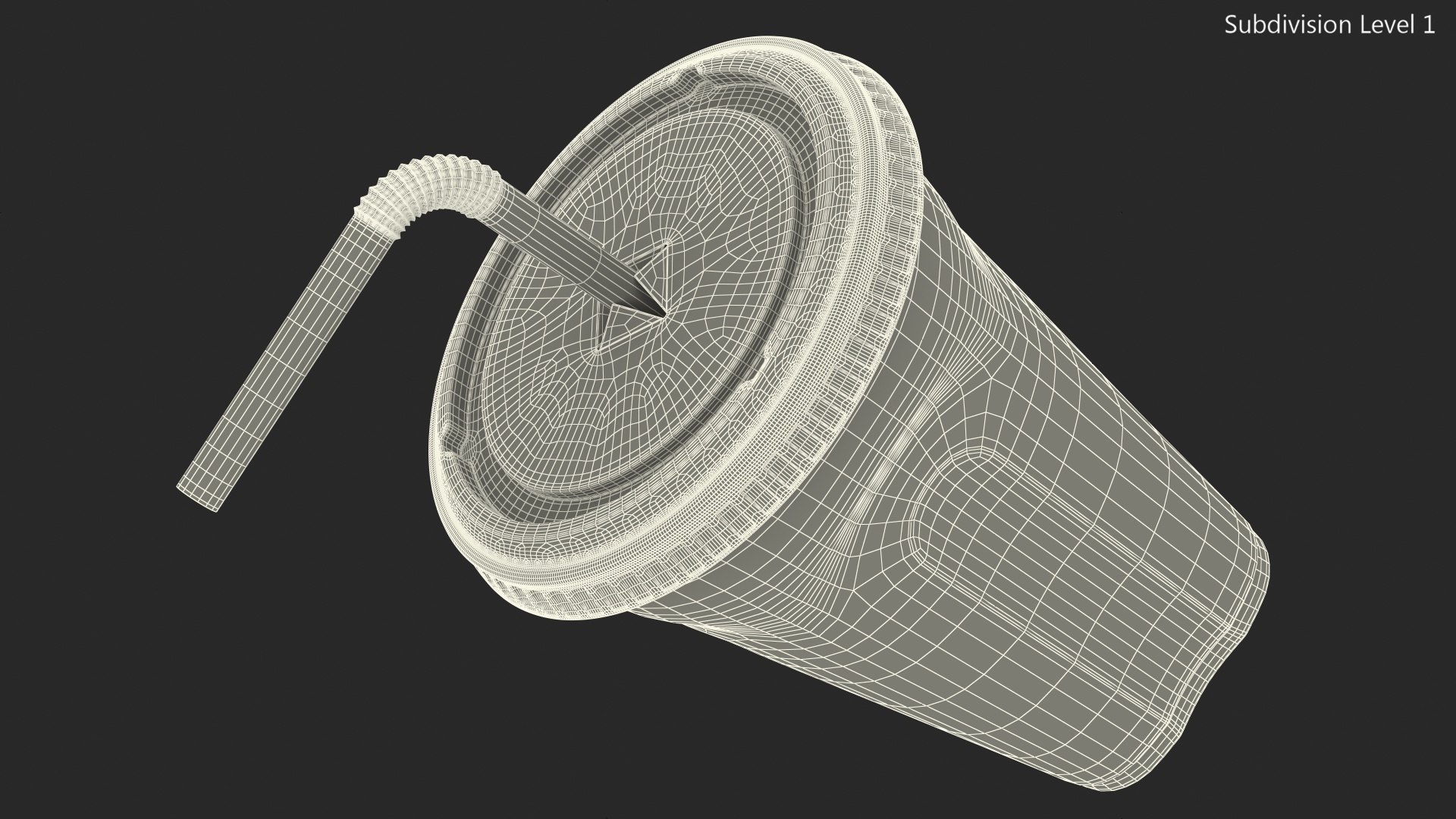 3D model Solo Squared Plastic Cup with Lid and Straw Blue - TurboSquid ...