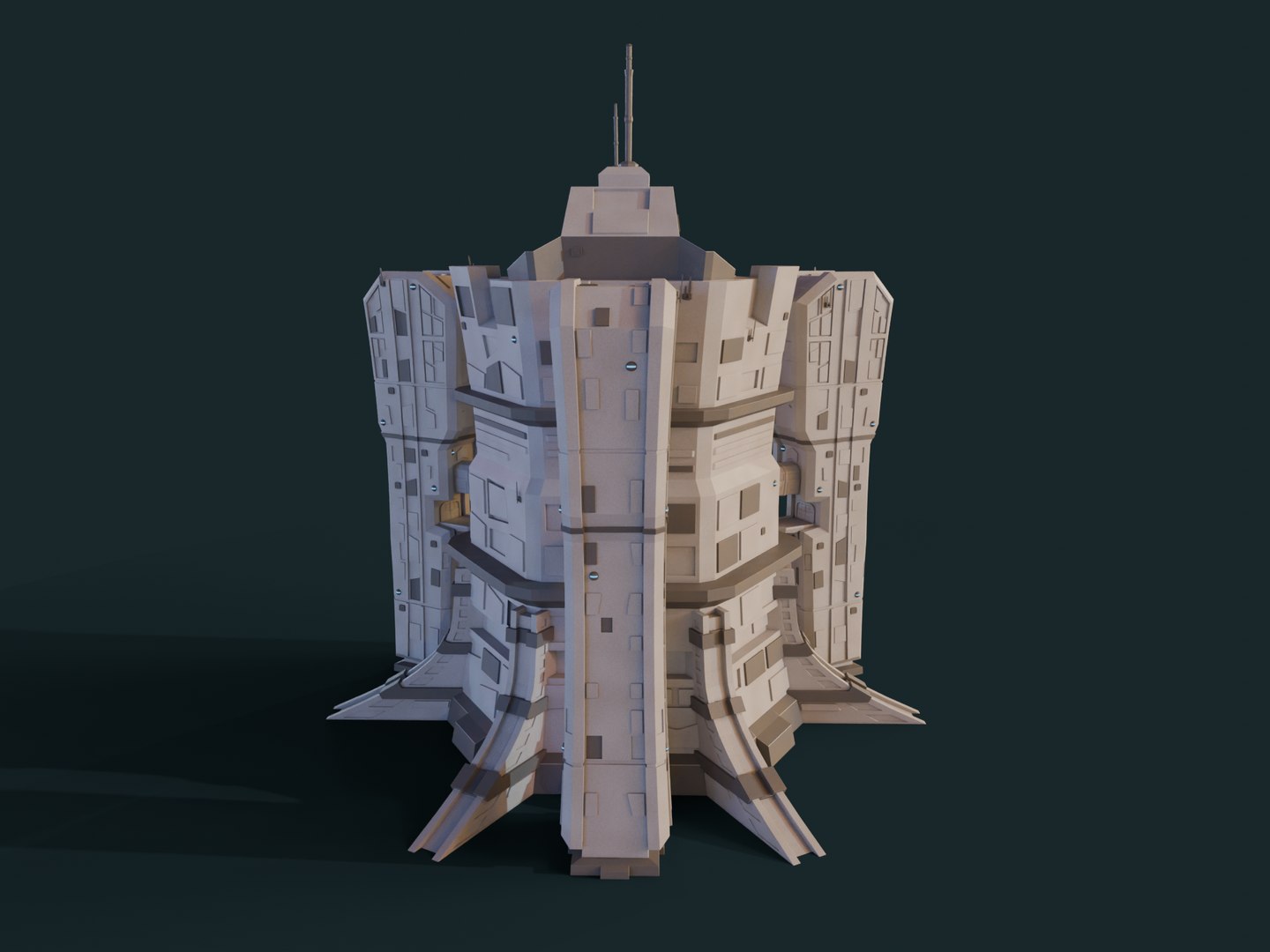Sci-Fi Tower 3D Model - TurboSquid 2175923
