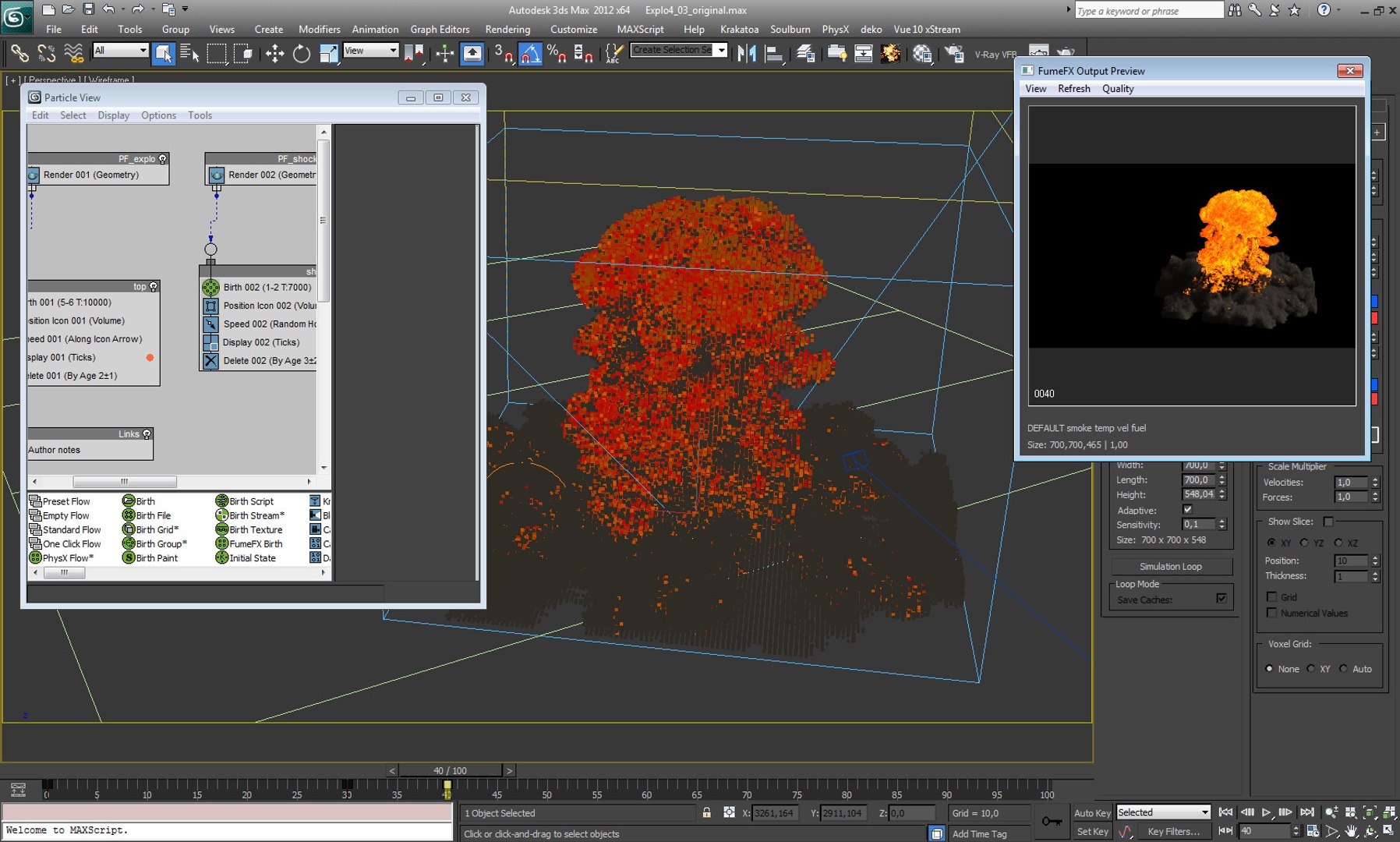 Free Fumefx Particle Explosion 3d Model