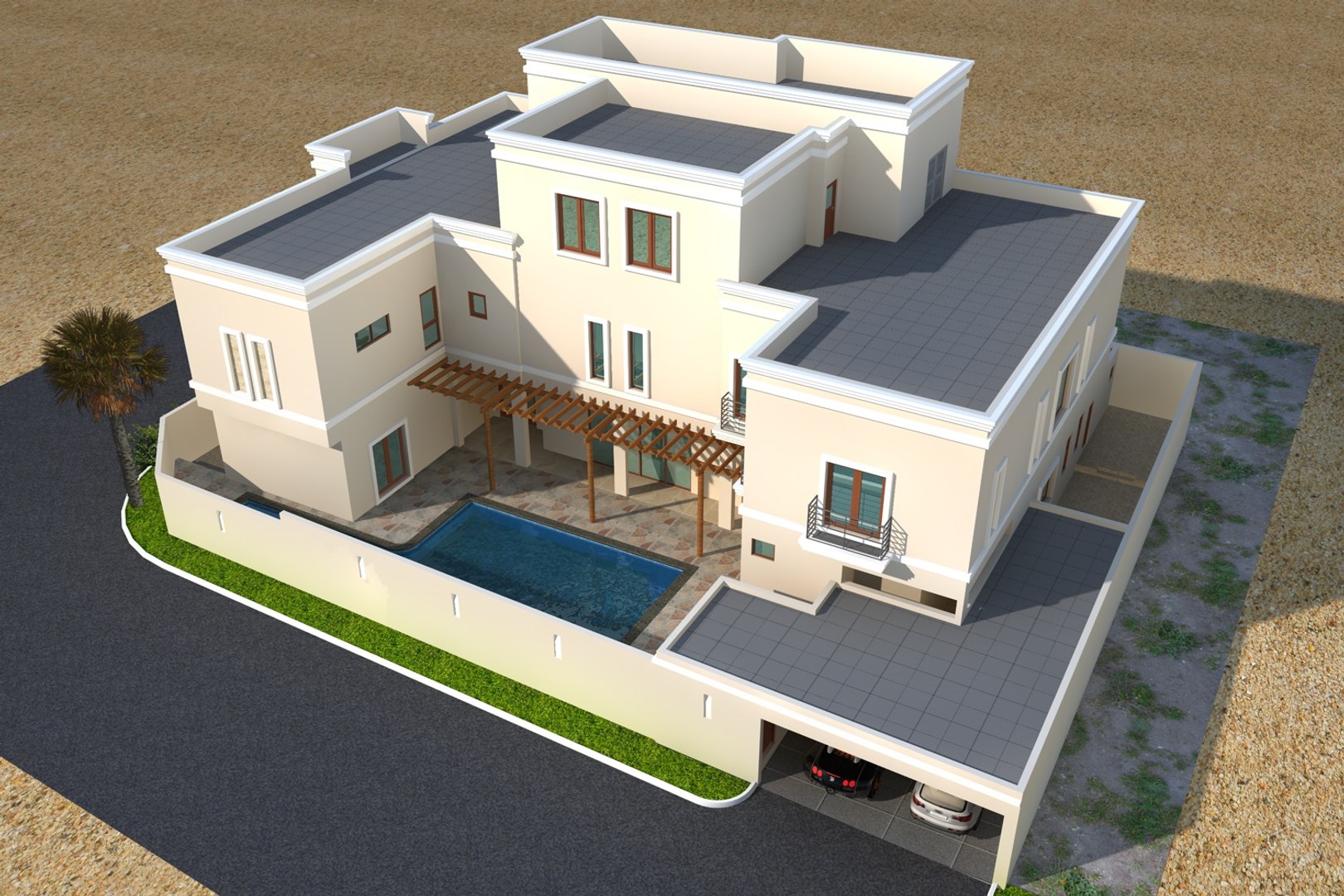 3d model 2 villa