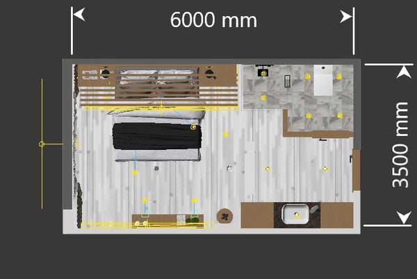 3D Full Hotel Room with Bathroom model - TurboSquid 1829524