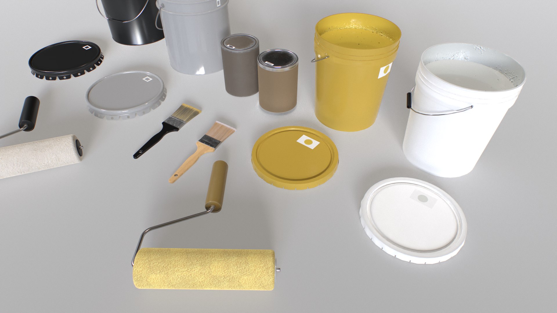 3D Paint Tools PBR - TurboSquid 1965128