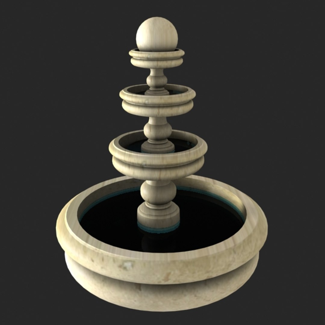 Stone Fountain 3d Model