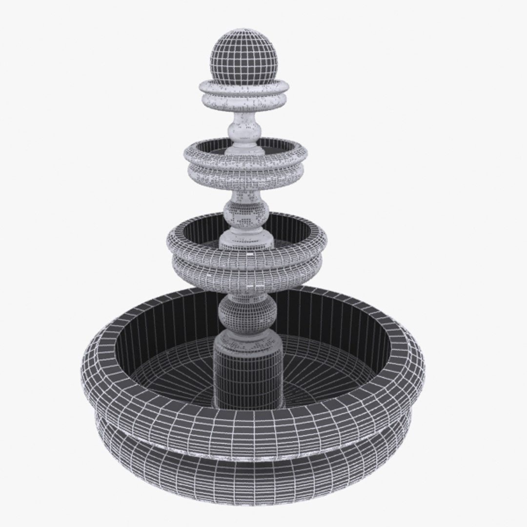 Stone Fountain 3d Model