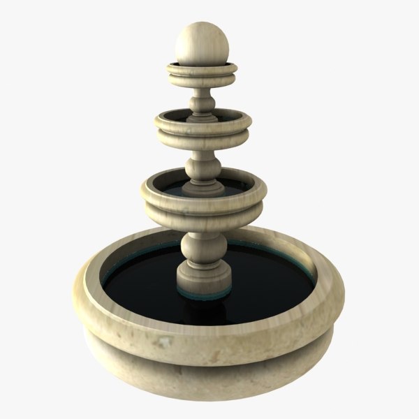 stone fountain 3d model