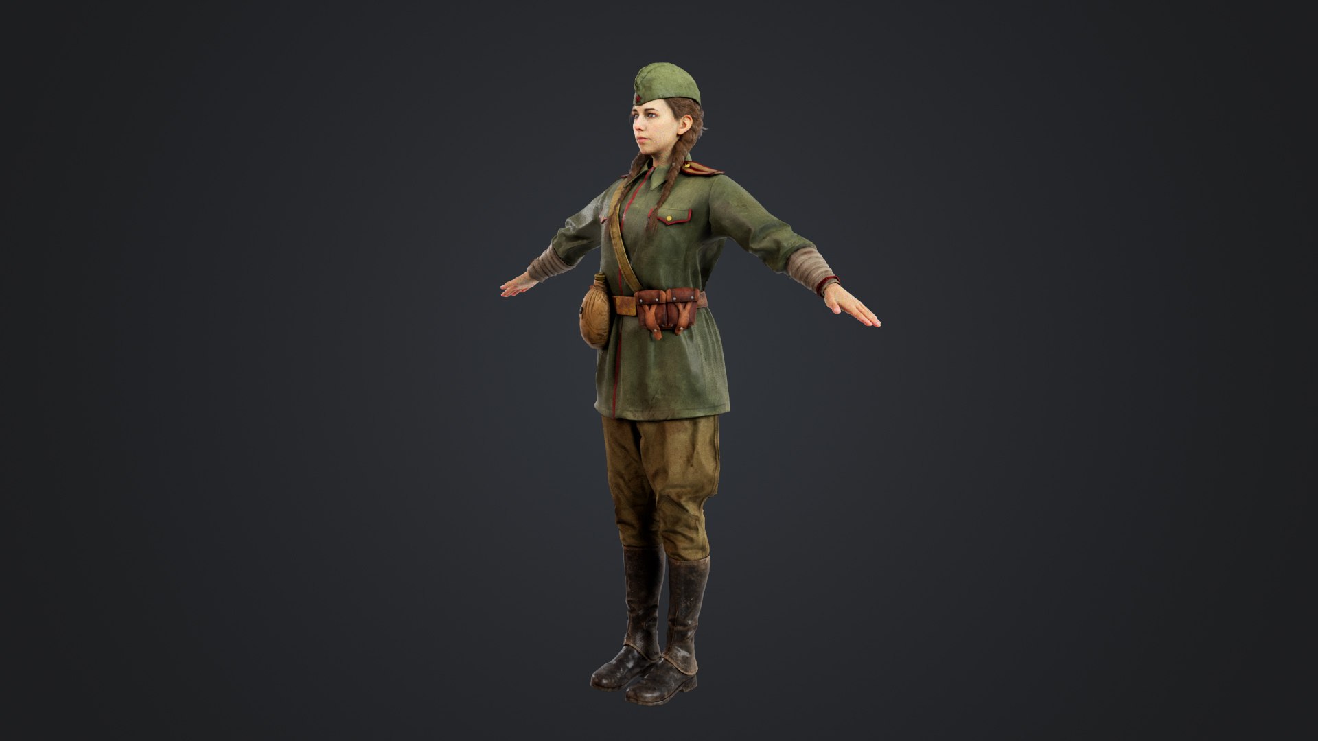Soviet Female Soldiers 3D - TurboSquid 2330022